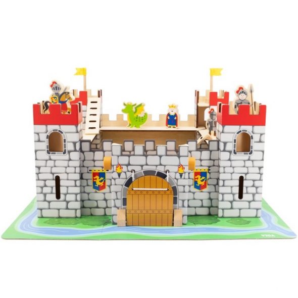 Castel Din Lemn - Joc Viga Pentru Copii 3+ Ani - Jucarici.ro